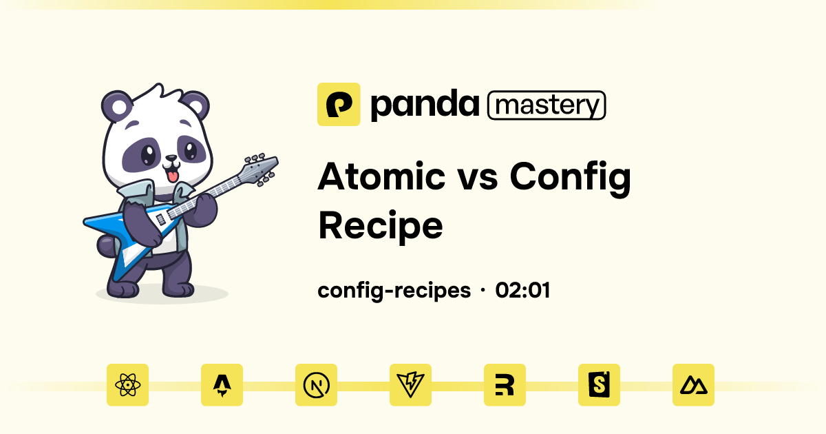 Atomic vs Config Recipe