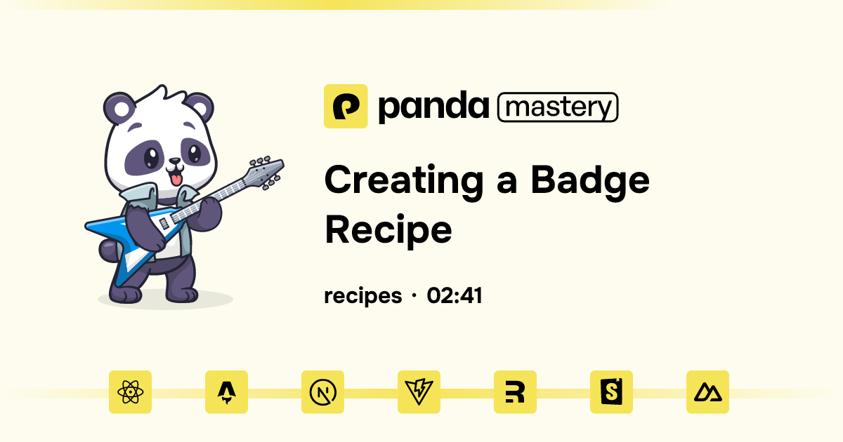 Creating a Badge Recipe