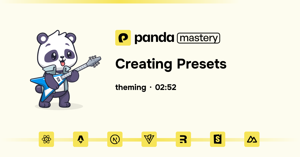Creating Presets