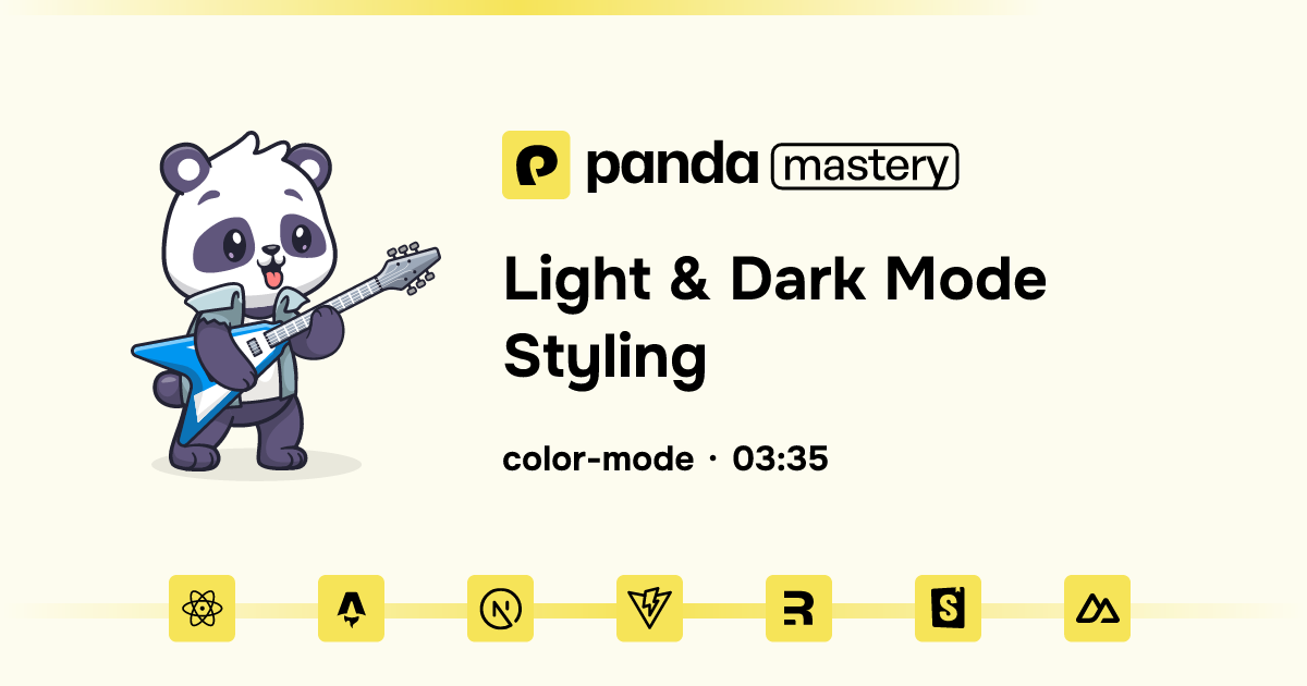 Light & Dark Mode Styling