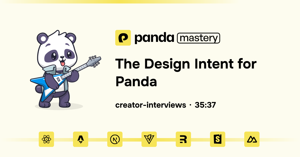 The Design Intent for Panda